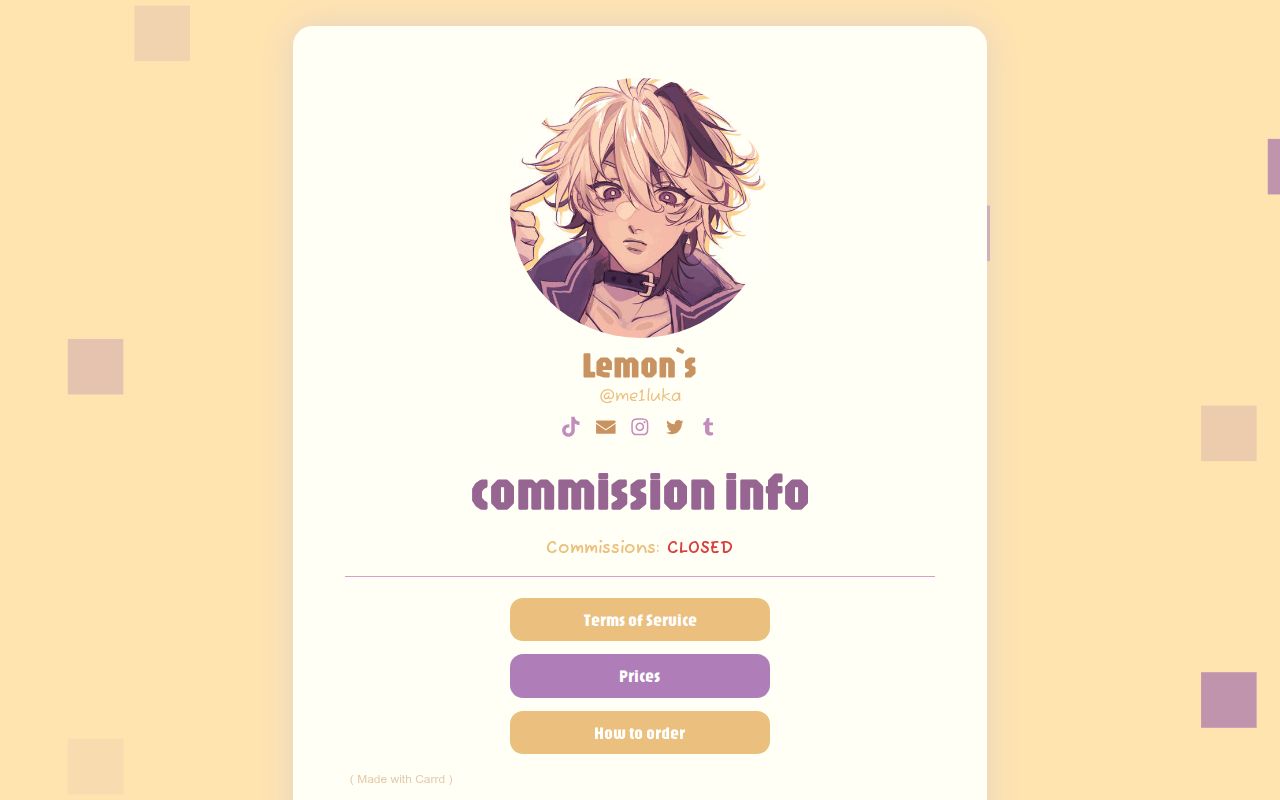 Lemon`s commission info
